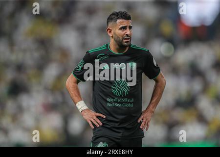Riyad Mahrez #7 of Al-Ahli Saudi FC in action during their Match Day 7 ...