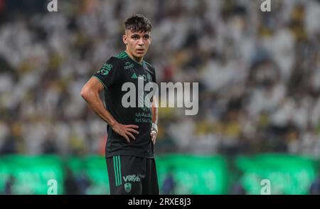 Gabriel Veiga #24 of Al-Ahli Saudi FC looks on during their Match Day 7 ...