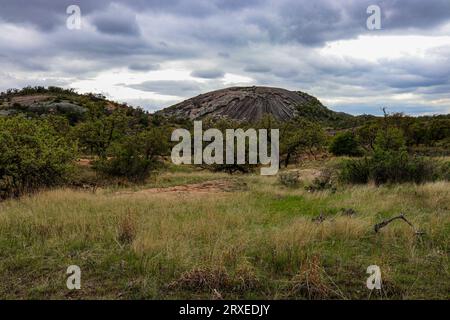 Mountains and hills in the Enchanted Rock State Park, Texas Stock Photo ...