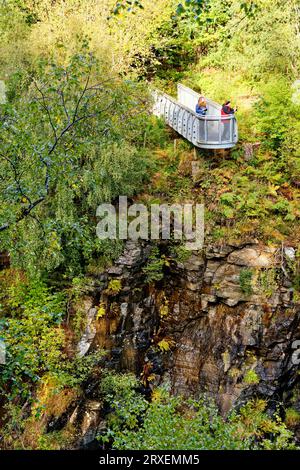 Corrieshalloch Gorge Braemore junction Scotland the Abhainn Droma river ...