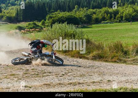 A professional motocross rider experiences an unfortunate fall from ...