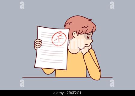 Student assessment in elementary school isolated cartoon vector ...