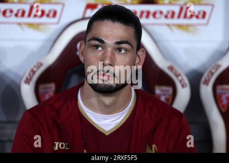 Saba Sazonov of Torino FC looks on during warm up prior to the Serie A ...