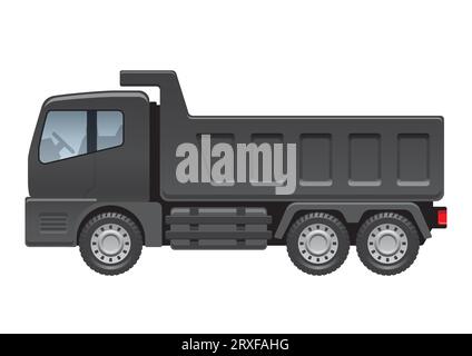 Black and white dump truck vector icon Stock Vector Image & Art - Alamy