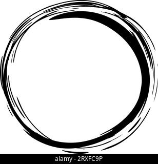 Swash circle hand painted with black ink brush Stock Vector Image & Art ...