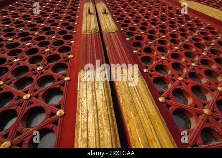 Wooden window frames of the Huangqian Hall in the Temple of Heaven ...