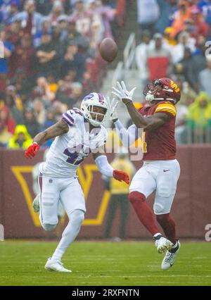 Buffalo Bills cornerback Christian Benford (47) runs on the field ...