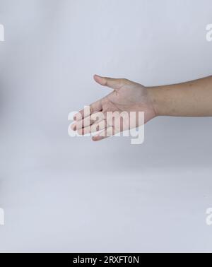 five finger symbol isolated on white background Stock Photo - Alamy