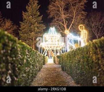 neon light gardens - prince's castle Stock Photo - Alamy