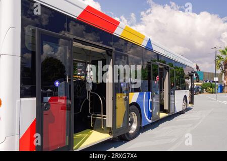 Thessaloniki, Greece - September 9 2023: Thessaloniki public transport ...