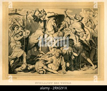 Charles Martel, Battle of Tours, 732 Stock Photo - Alamy