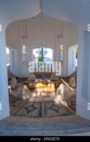 Interior of the former water springs, thermal bath in Kallithea, Rhodes ...