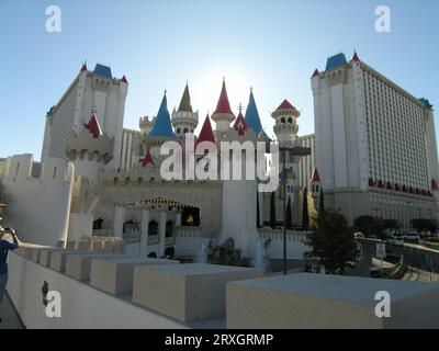 Medieval castle themed Excalibur Hotel & Casino Las Vegas Nevada USA ...