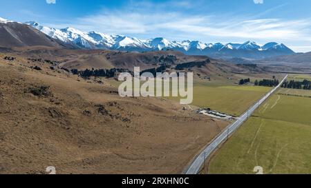 Aerial photo of the arid mountainous are around Castle Hill and the ...