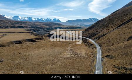 Aerial photo of the arid mountainous are around Castle Hill and the ...