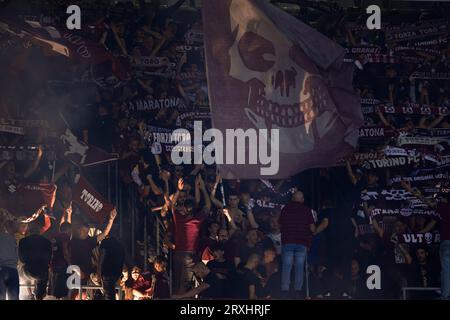 Fans of Torino FC in sector 'Curva Maratona' show their support prior ...