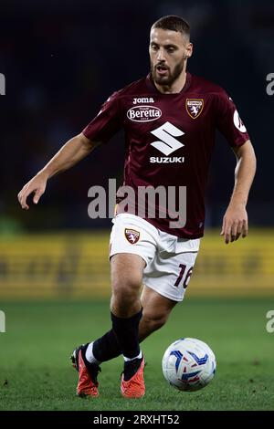 Nikola Vlasic of Torino Fc in action during the Serie A football match ...