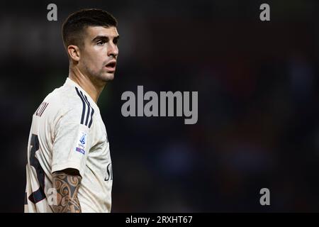 Gianluca Mancini of AS Roma looks on during the Serie A match beetween ...