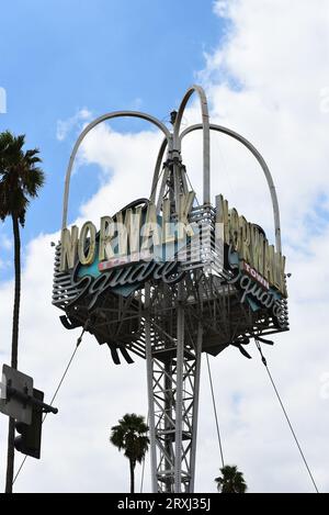 NORWALK, CALIFORNIA - 20 SEPT 2023: The iconic Norwalk Town Square sign ...