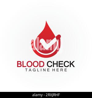 Blood drop check logo icon vector design template Stock Vector Image ...