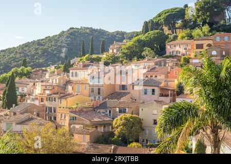 Bormes-les-Mimosas, a medieval mountain village, Provence-Alpes-Côte d ...
