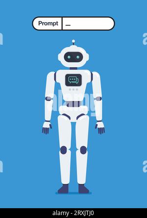 AI and algorithms, machine learning technology set vector illustration ...