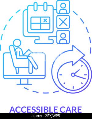 Vector illustration of a simple. Accessible online education concept ...