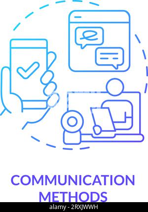 2D communications methods linear icon concept Stock Vector Image & Art ...