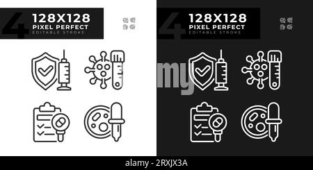 2D editable dark and light bacteria icons pack Stock Vector Image & Art ...