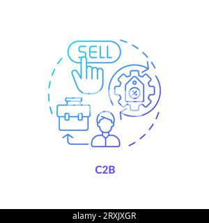 2D gradient thin linear icon root cause analysis concept Stock Vector Image & Art - Alamy