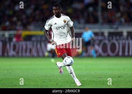Evan Ndicka AS Roma in action during the Serie A match between AS Roma ...