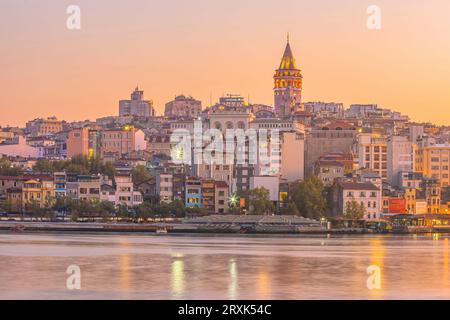 Downtown Istanbul skyline cityscape of Turkey with Galata Tower Stock ...