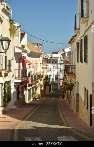 Estepona, charming old town of a Spanish town on the Costa del Sol on a ...