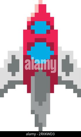 vector pixel art warship isolated Stock Vector Image & Art - Alamy