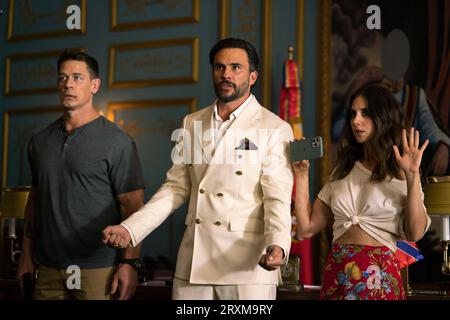 Freelance John Cena, Juan Pablo Raba & Alison Brie Stock Photo - Alamy