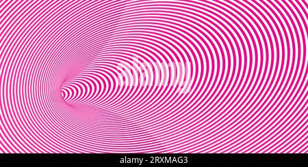 Hot pink geometric hypnotic wormhole tunnel. Optical Illusion ...