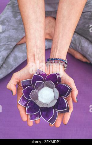 Vertical shot flat lay only tea concept. Cup of cappuccino. Confetti on ...