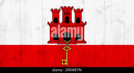 Gibraltar flag on a textured background. Concept collage Stock Photo ...