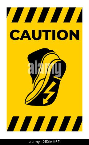 Caution Sign Use Anti-Static Footwear Symbol Stock Vector Image & Art ...