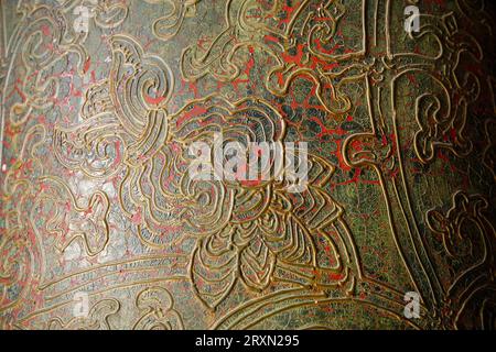 Exquisite column texture structure in the Eastern Tombs of the Qing ...