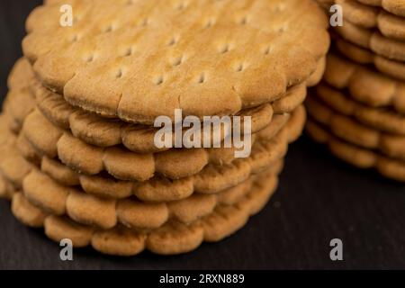 crispy cookies with chocolate filling between cookies, fresh crispy ...