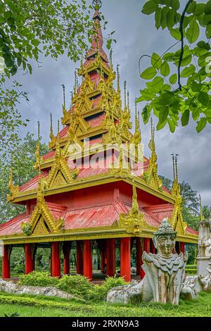 08 13 2007 Burmese Boodhist Stachyu Near Pagoda Inside Edan garden ...