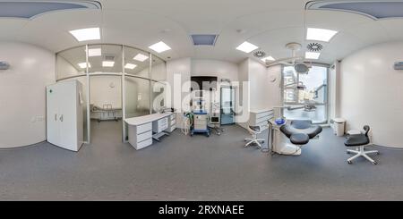 360° view of full hdri 360 panorama in preoperative room or sanitary ...