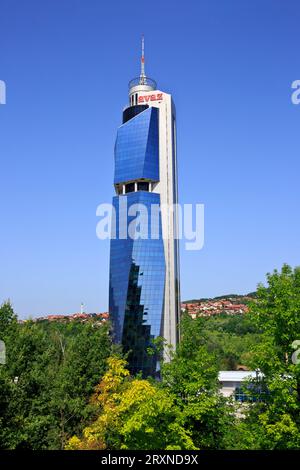The Avaz Twist Tower (2008) in Sarajevo, Bosnia & Herzegovina Stock ...