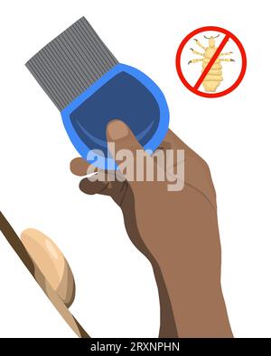 The girl is combing her hair with a brush. Vector. Flat cartoon style ...