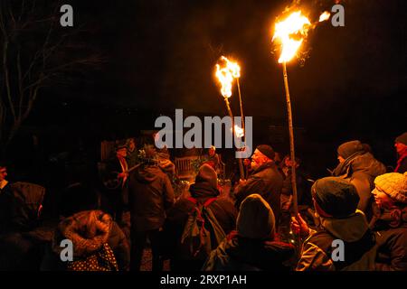 Wassailing Ceremony in the Community Orchard, Bridport, Dorset ...