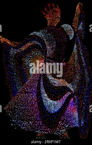 light figures are made for the natioanl day in Mexico Stock Photo - Alamy