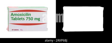 Amoxicillin - antibiotics prescription for oral use - box and capsules ...