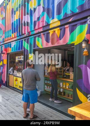 Container Village, called Area 506, at the cruise port in Saint John ...