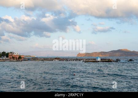 The beautiful Church of Agios Dionysios of Olymbos on the coast in ...